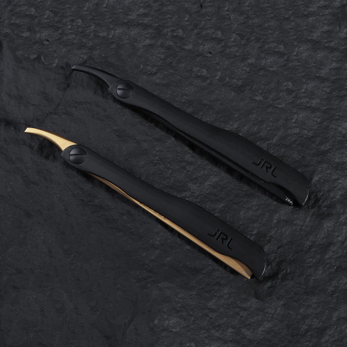 JRL MAGNETIC STRAIGHT EDGE RAZOR - BLACK – Goldblades